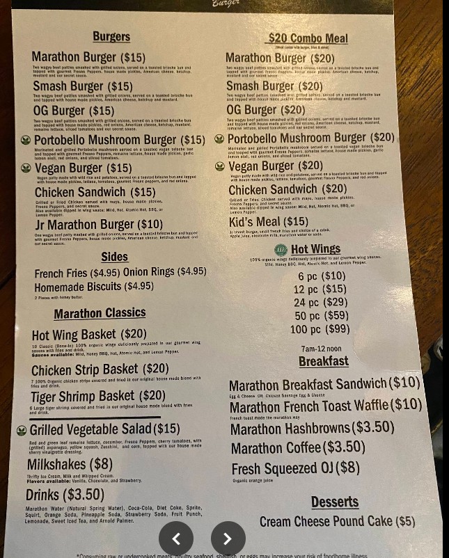 Marathon Burger Restaurant Menu – Fresh & Juicy Burgers on Melrose Ave ...